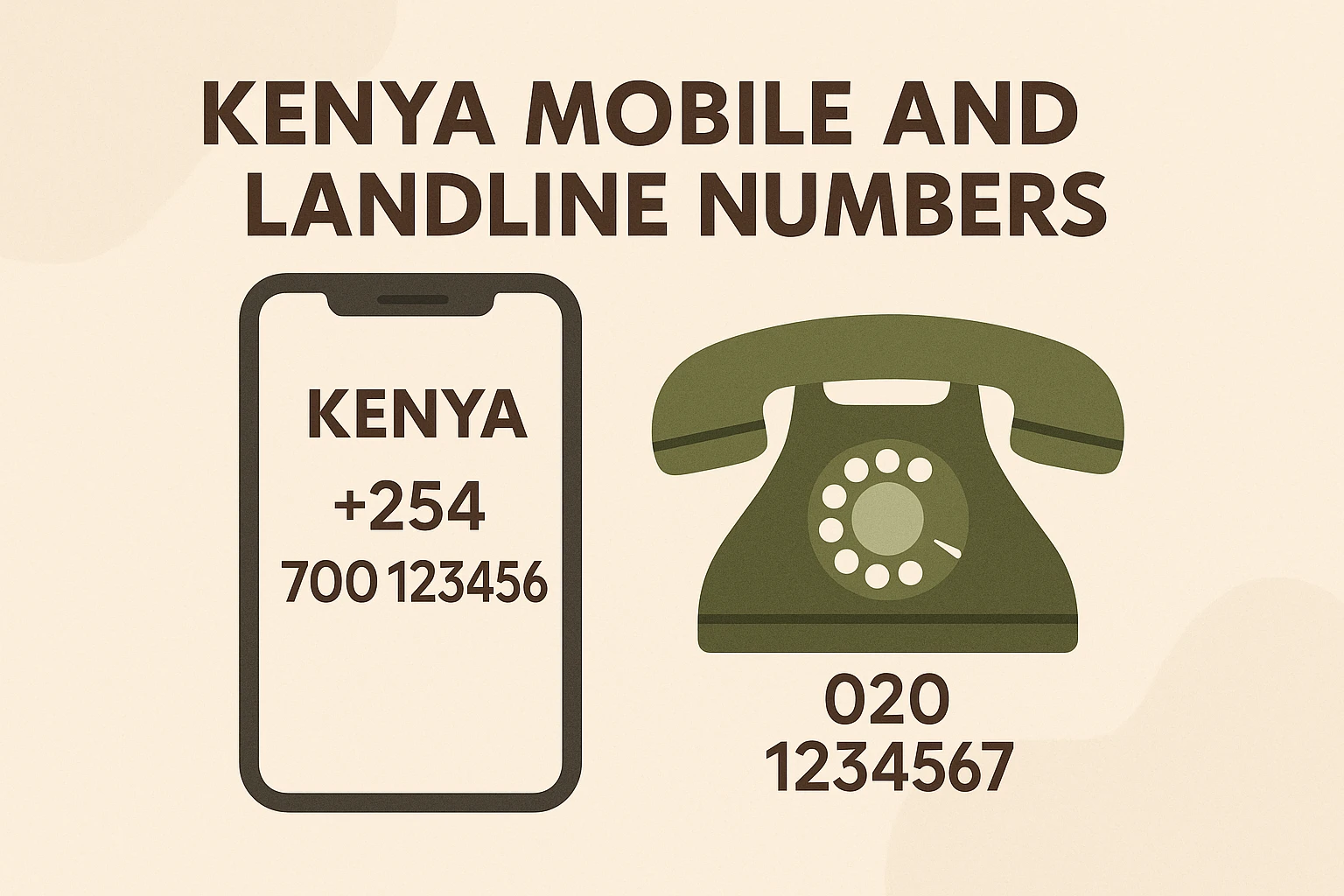 Kenyan Mobile and Landline Number Format – Digits, Landline Numbers ...