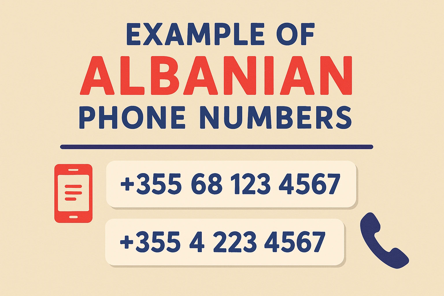 Albanian Phone Number Example – Format of Albanian Telephone Numbers ...