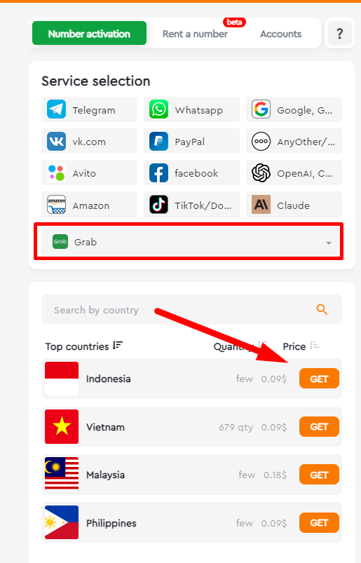Get Your New Grab Account with a Virtual Number